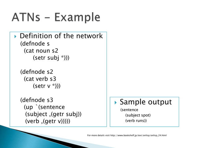 Definite Clause Grammars For Language Analysis | PPTX