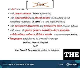 DIFFERENCES BETWEEN DEFINITE ARTICLES AND INDEFINITE ARTICLES | PDF