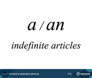 DIFFERENCES BETWEEN DEFINITE ARTICLES AND INDEFINITE ARTICLES | PDF