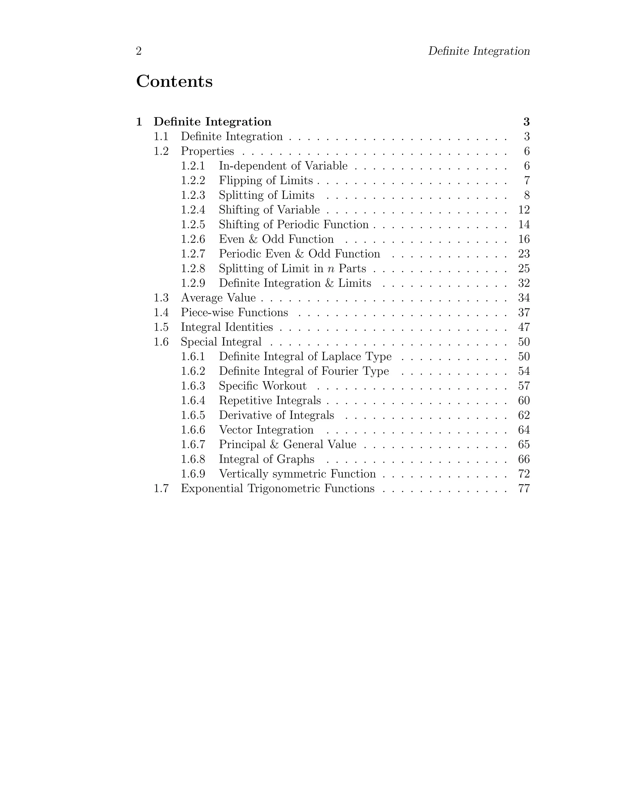 Principle of Definite Integra - Integral Calculus - by Arun Umrao | PDF