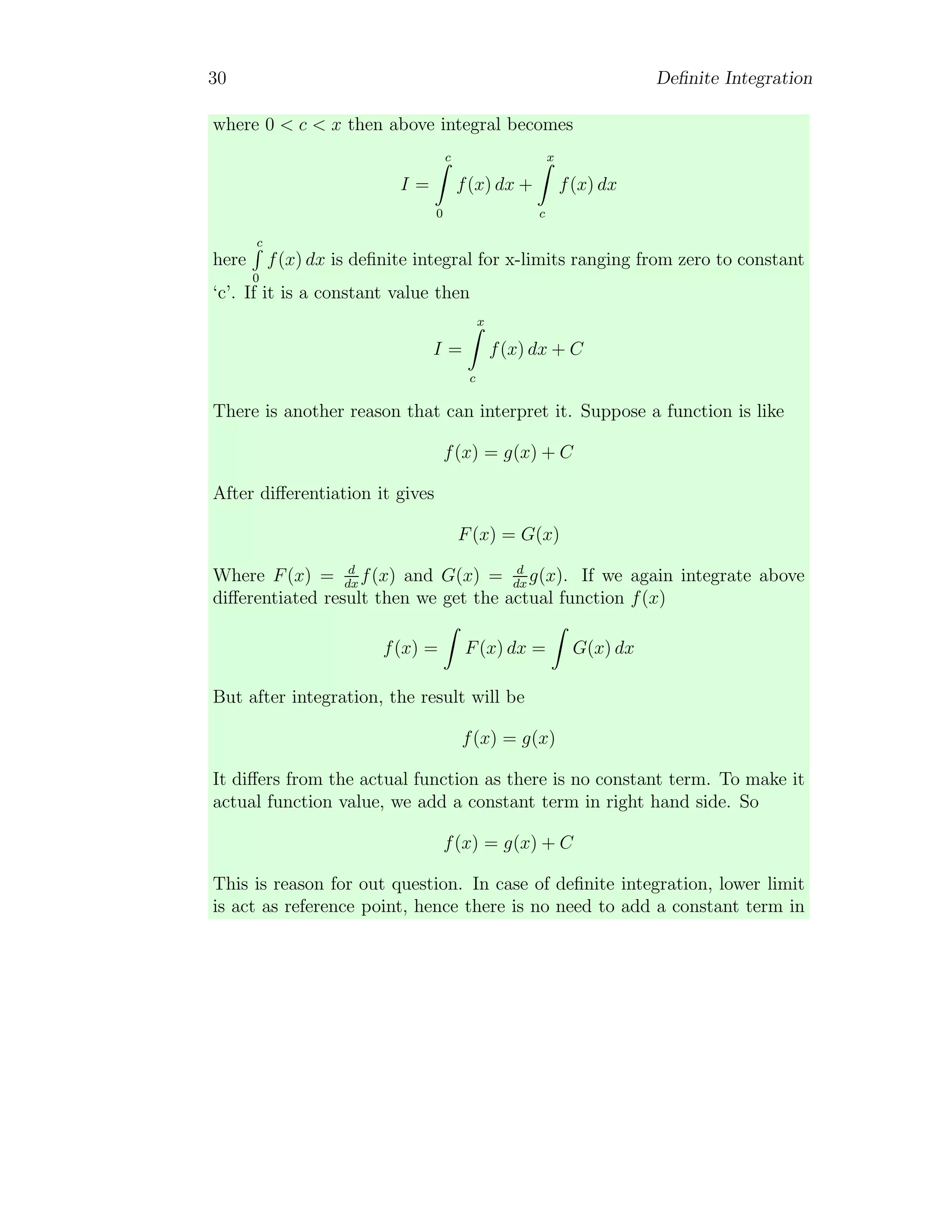 Principle of Definite Integra - Integral Calculus - by Arun Umrao | PDF