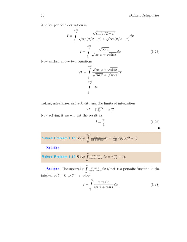 Principle of Definite Integra - Integral Calculus - by Arun Umrao | PDF