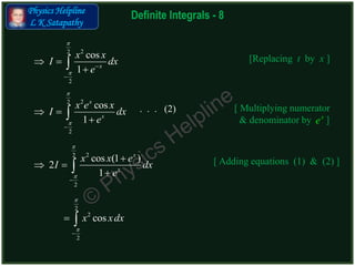 Definite Integrals 8/ Integration by Parts | PPTX