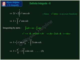 Definite Integrals 8/ Integration by Parts | PPTX