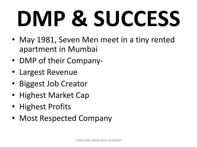 Definite major purpose 1st principle of success | PPT