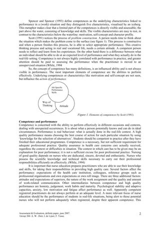 Evaluatie en assessment binnen de opleiding Verpleegkunde VUMC | PDF