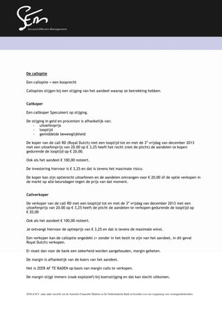 Opties In Gewone Jongenstaal | PDF