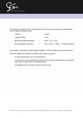 Opties In Gewone Jongenstaal | PDF