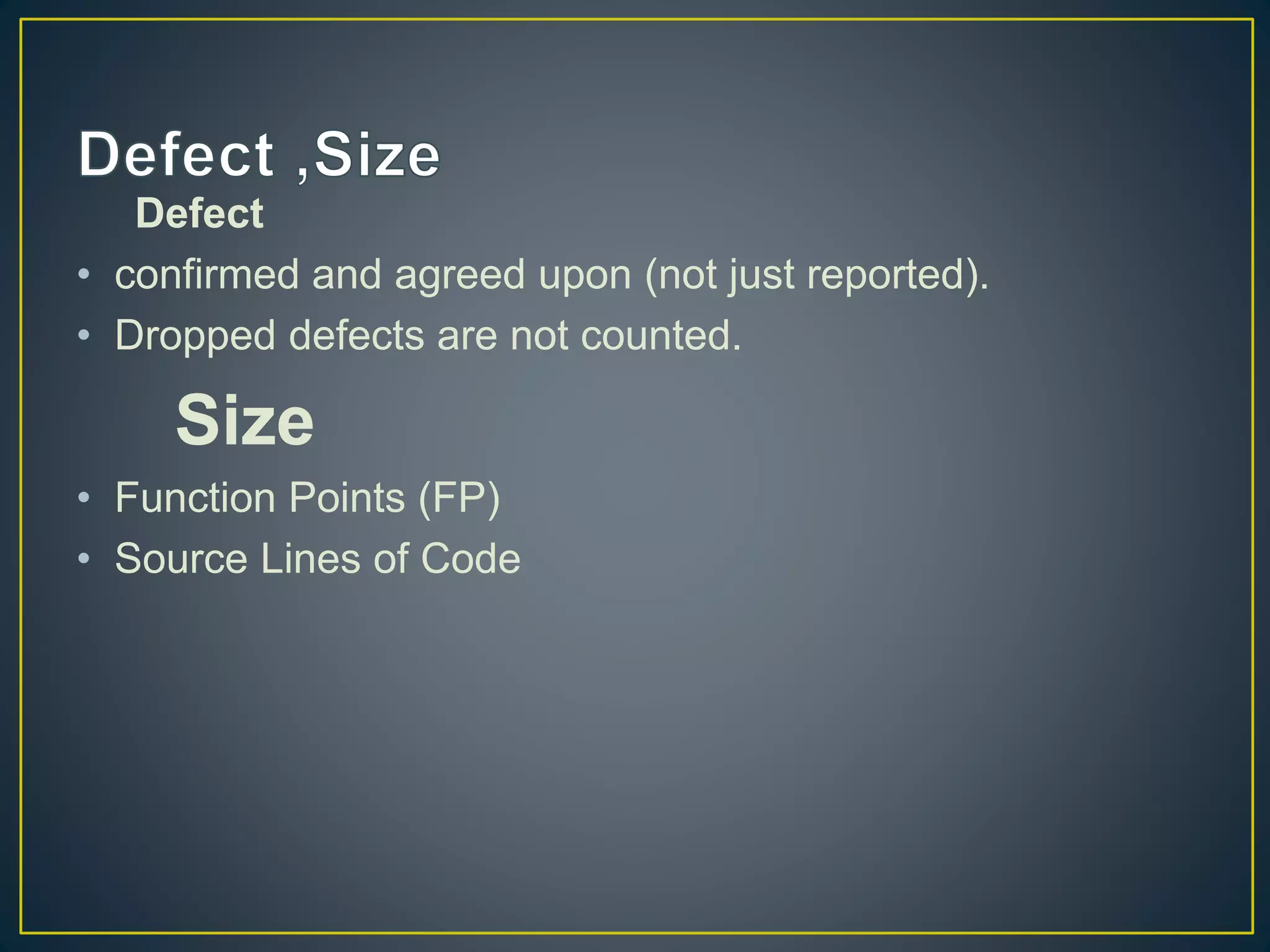 Defect Density matrix SQA | PPTX