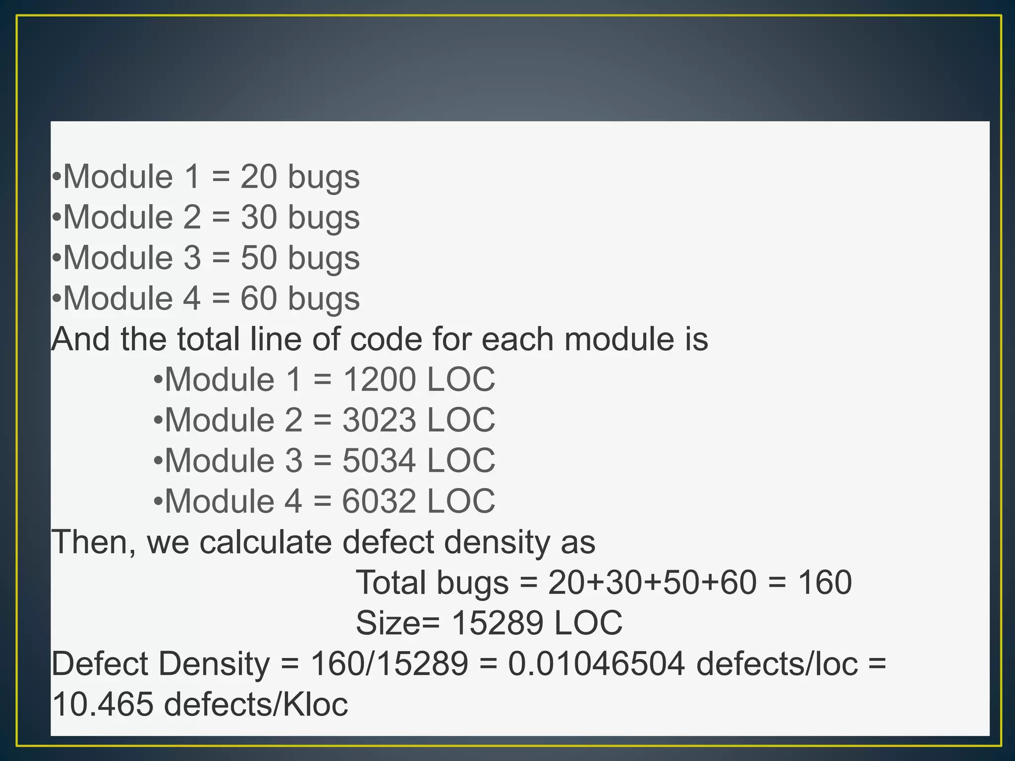 Defect Density matrix SQA | PPTX