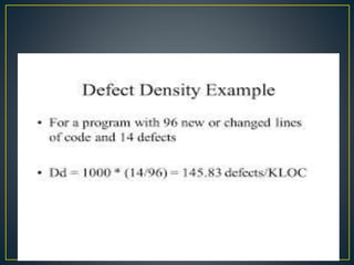 Defect Density matrix SQA | PPTX