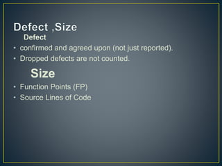 Defect Density matrix SQA | PPTX