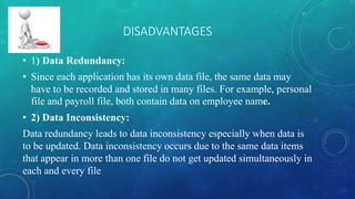 old file system/traditional file sysytem | PPT