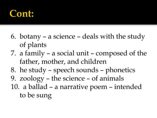 Patterns of Definition | PPTX
