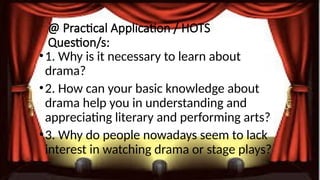 Creative Writing: DEFINITION AND NATURE OF DRAMA | PPTX