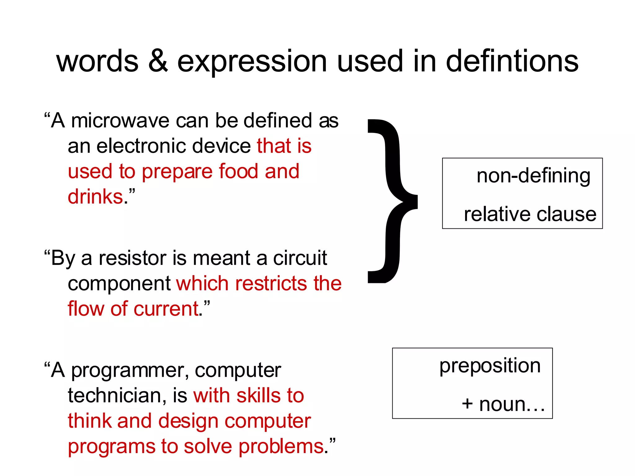 definition in ESP | PPT