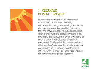 Definitions of the 16 environmental quality objectives | PPT
