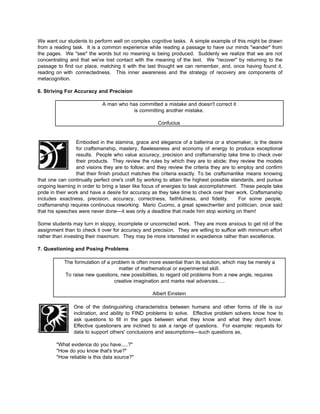 Definition Of Habits Of Mind | PDF