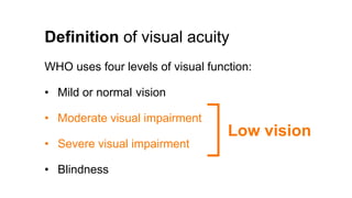 Global Blindness: Defining visual impairment | PPTX