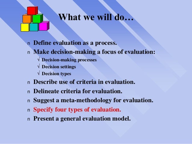Evaluation Meaning