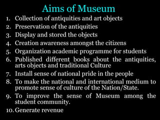Definition, Aims and Scope of Museums | PDF