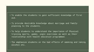 Definition, Aims, Objectives and Importance of Health Education.pptx