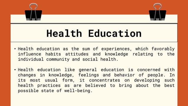 Definition, Aims, Objectives and Importance of Health Education.pptx ...