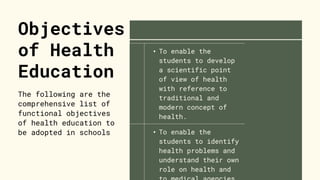 Definition, Aims, Objectives and Importance of Health Education.pptx
