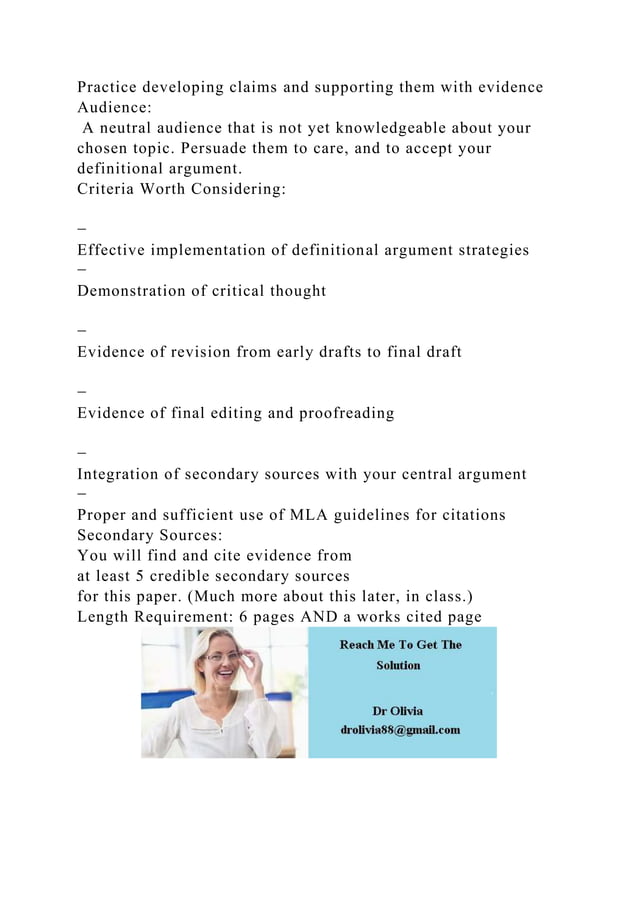 Definitional Argument Assignment Description Write an argumen.docx