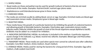 Definition and Classes of microbes, Growth media and cultivation.pptx