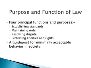 Definition and classification of law | PPTX