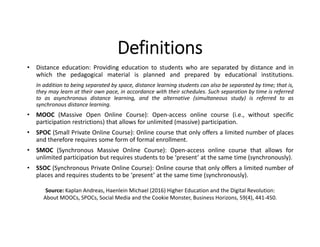 Distance Learning Definition