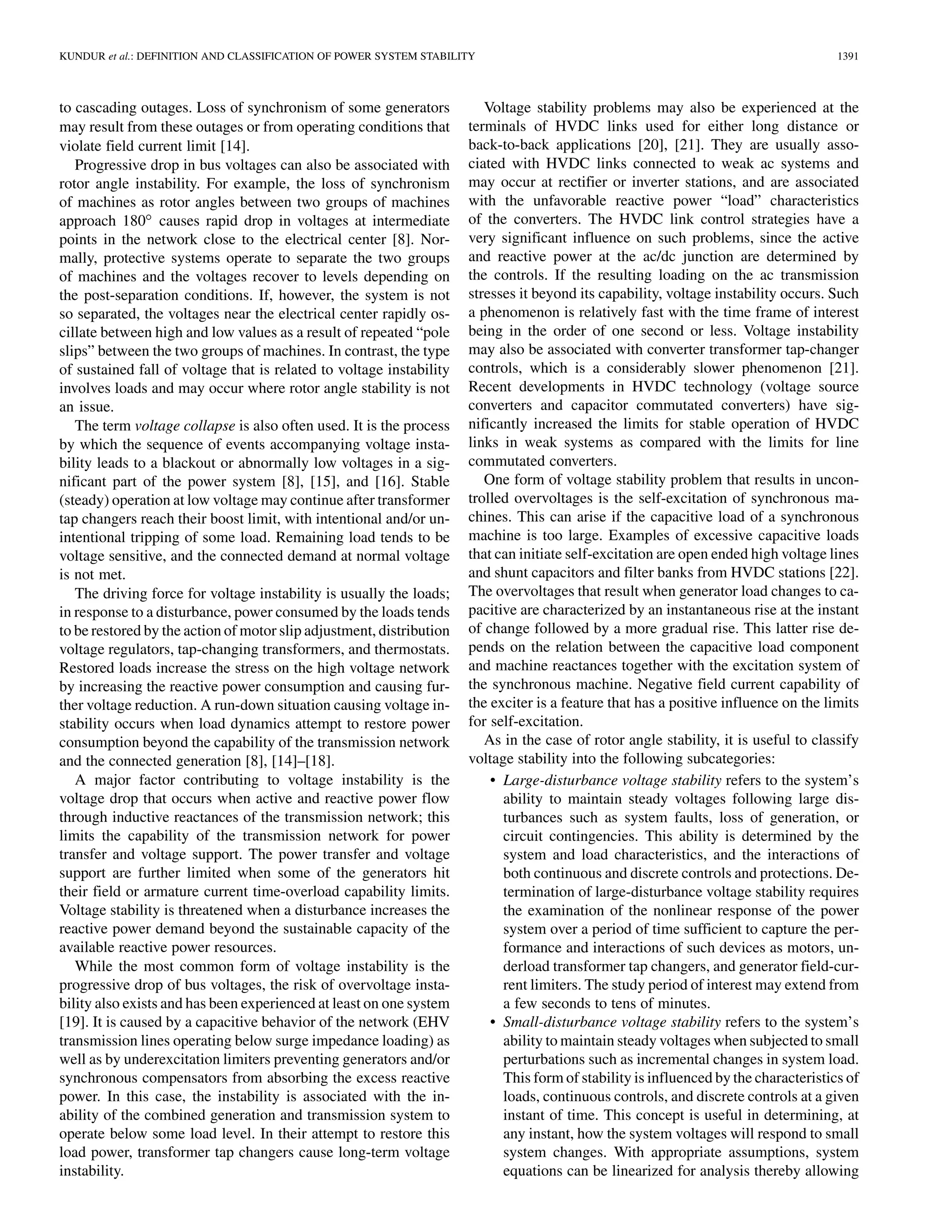 Definition and classification of power system stability | PDF