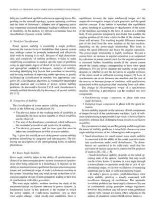 Definition and classification of power system stability | PDF