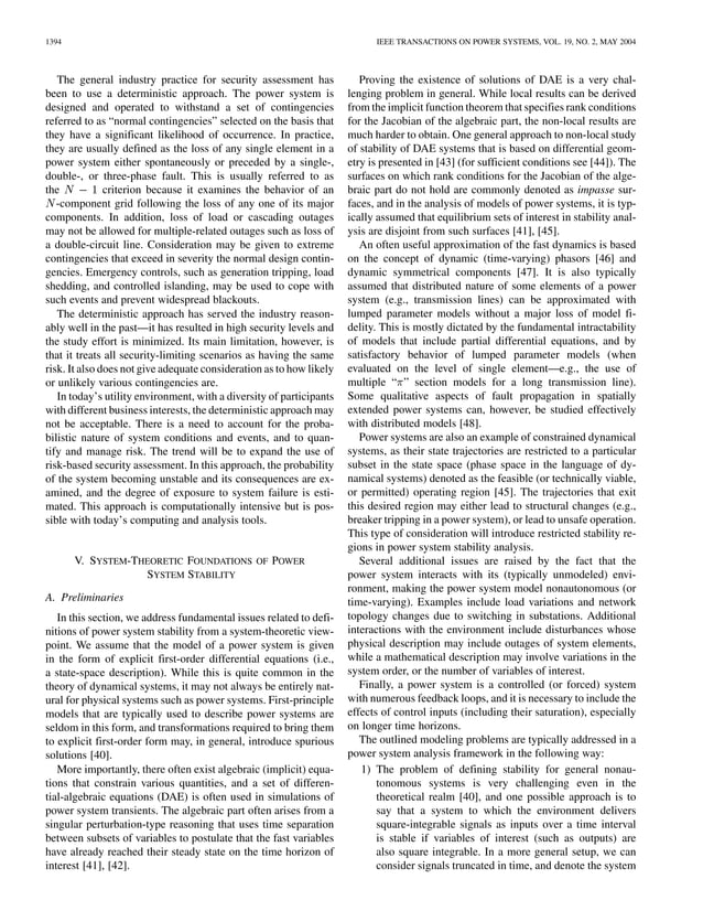 Definition and classification of power system stability | PDF