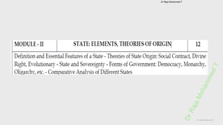Definition and Essential Features of a State | PDF