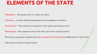 Definition and Essential Features of a State | PDF