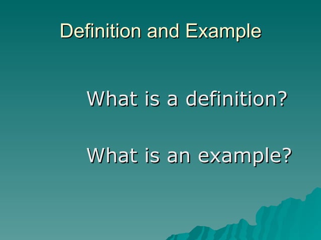 Definition And Example 1 | PPT | Education
