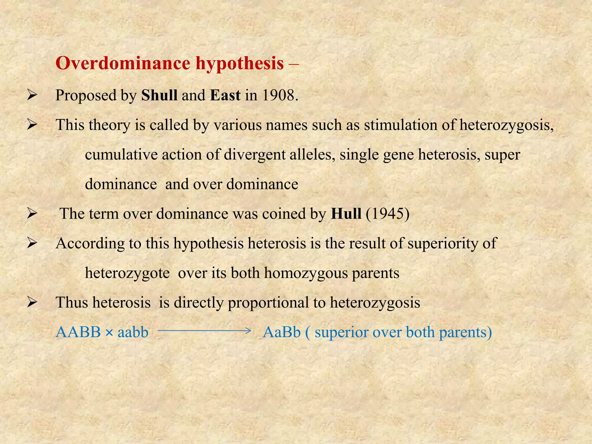 Definition and historical aspects of heterosis by Devendra kumar | PPTX