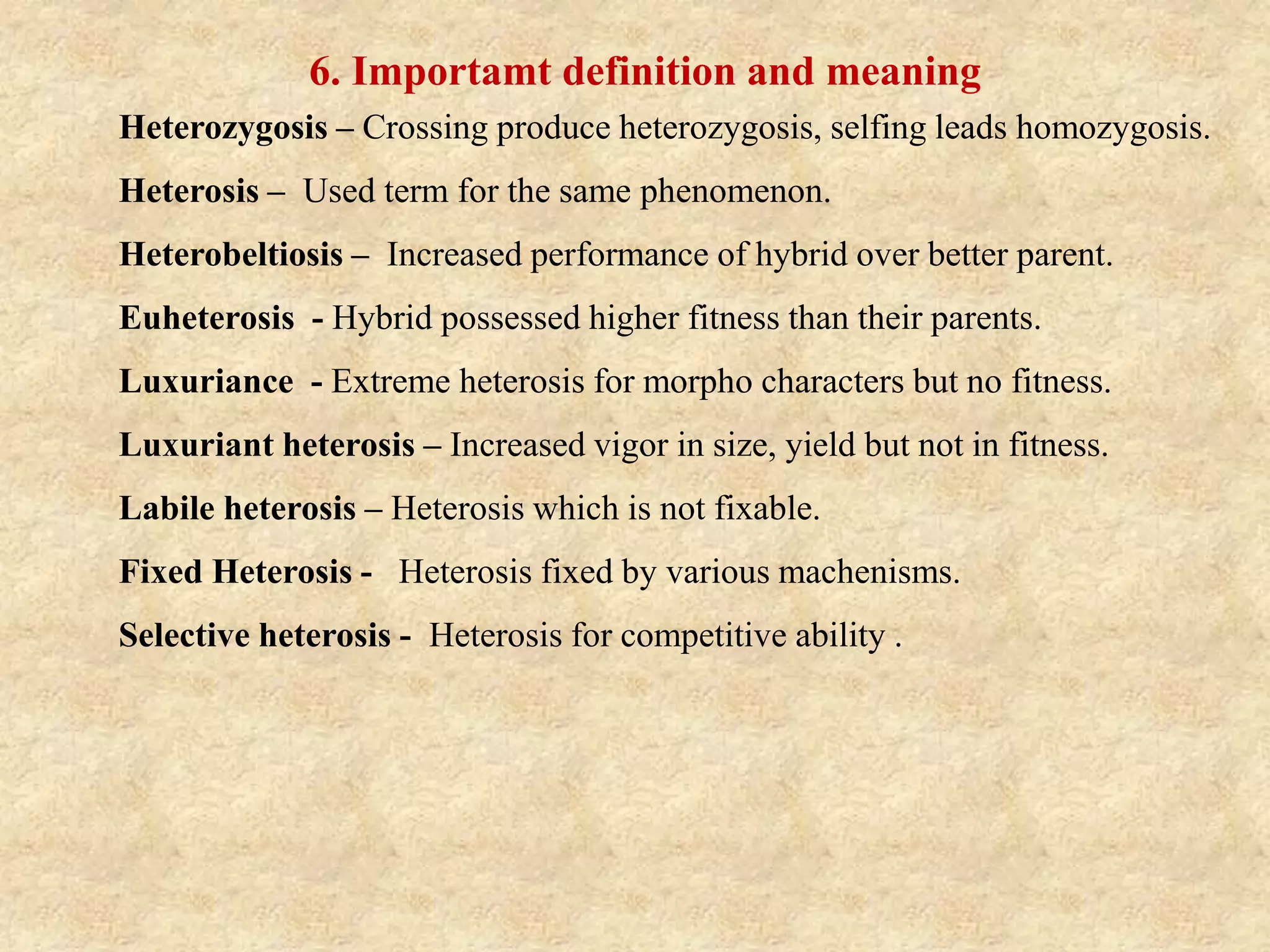 Definition and historical aspects of heterosis by Devendra kumar | PPTX