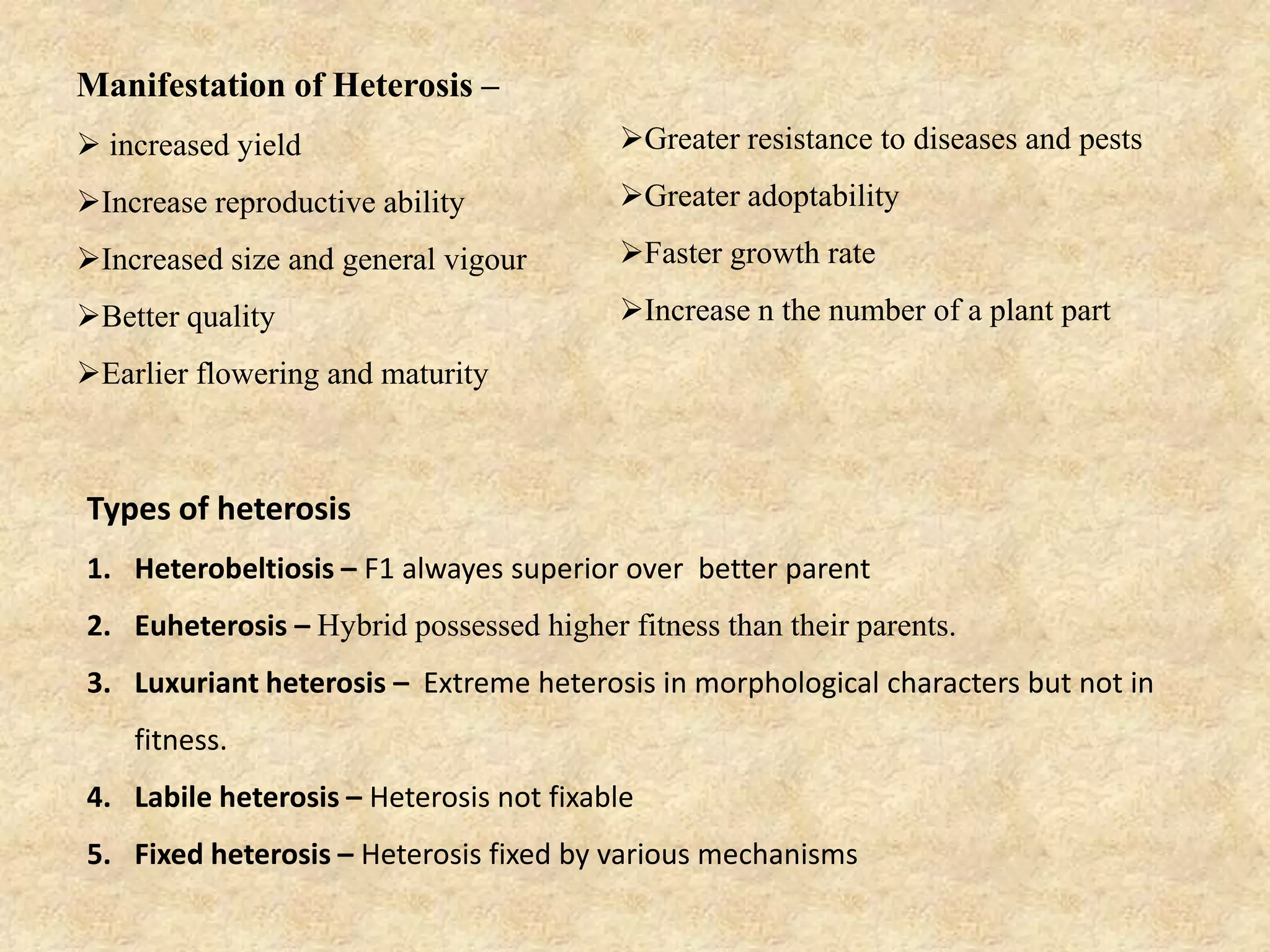 Definition and historical aspects of heterosis by Devendra kumar | PPTX
