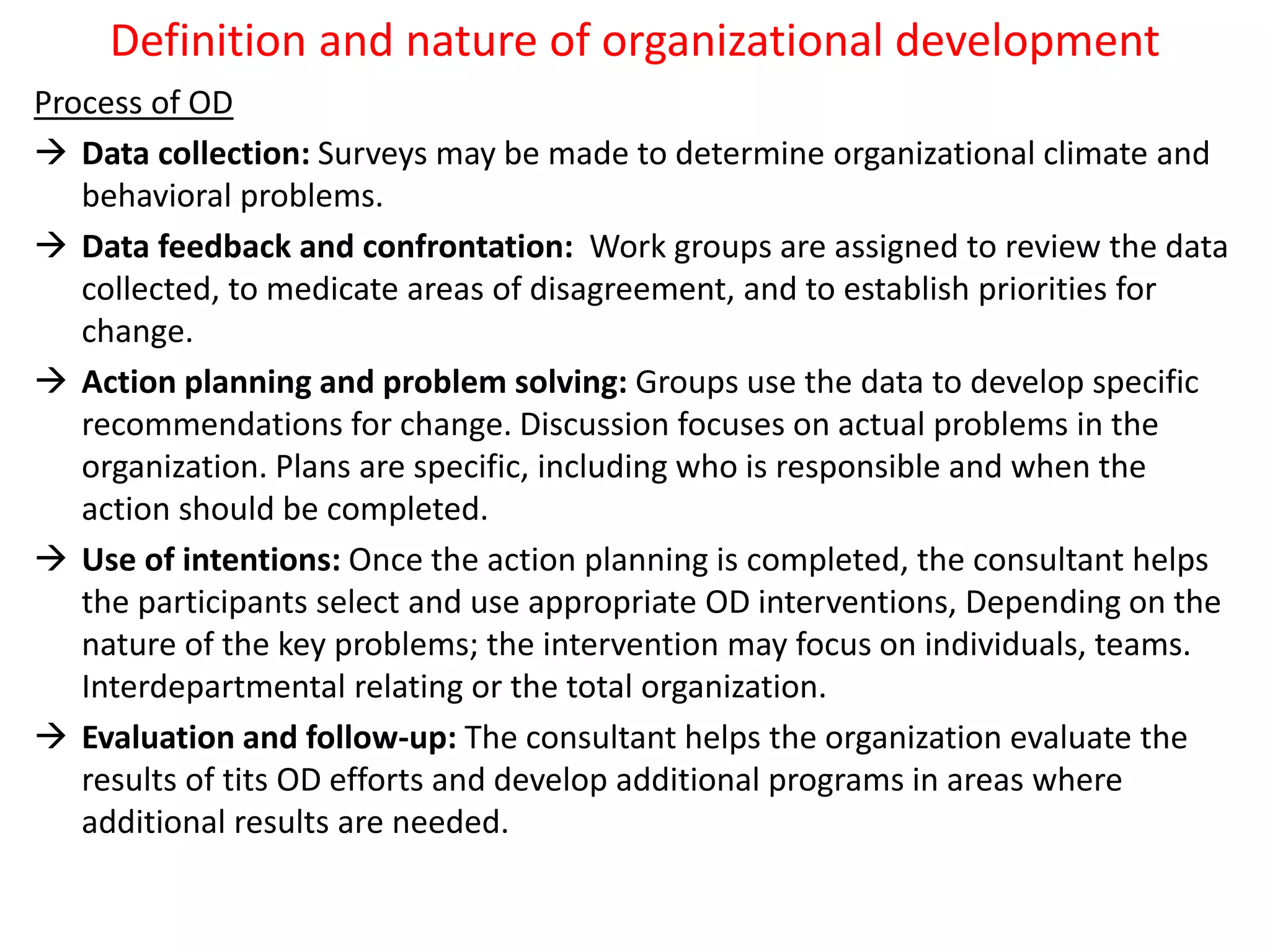 Definition and nature of organizational development | PPTX