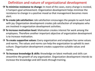 Definition and nature of organizational development | PPTX