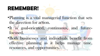 DEFINITION AND NATURE OF PLANNING.pptxxx | PPTX