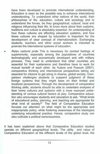 Definition and purpose of comparative education. | PDF
