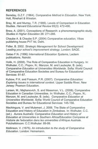 Definition and purpose of comparative education. | PDF