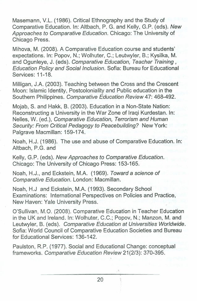 Definition and purpose of comparative education. | PDF | Education