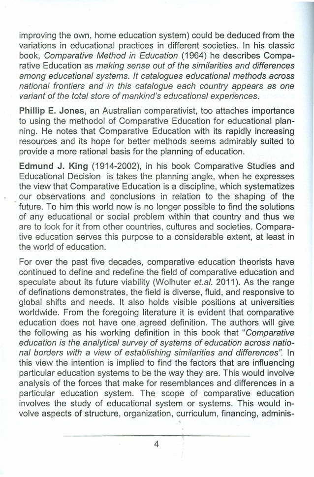 Definition and purpose of comparative education. | PDF | Education