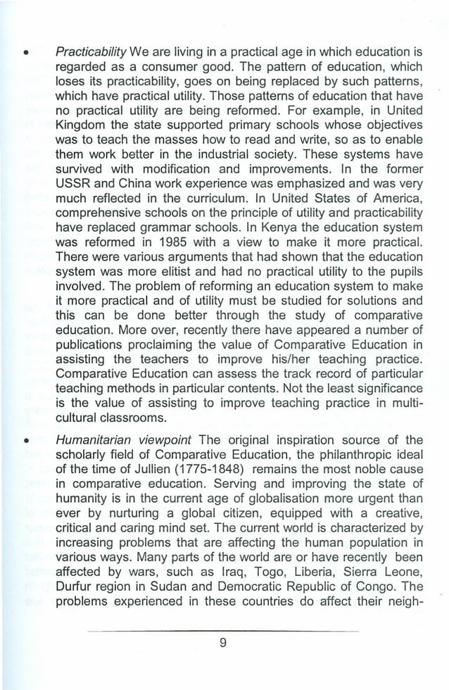 Definition and purpose of comparative education. | PDF | Education