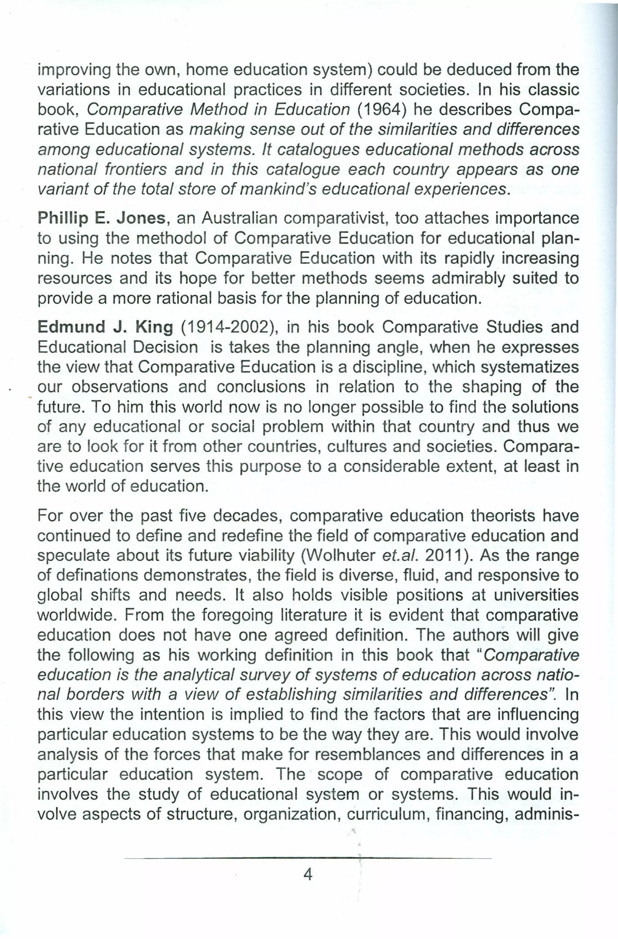 Definition and purpose of comparative education. | PDF